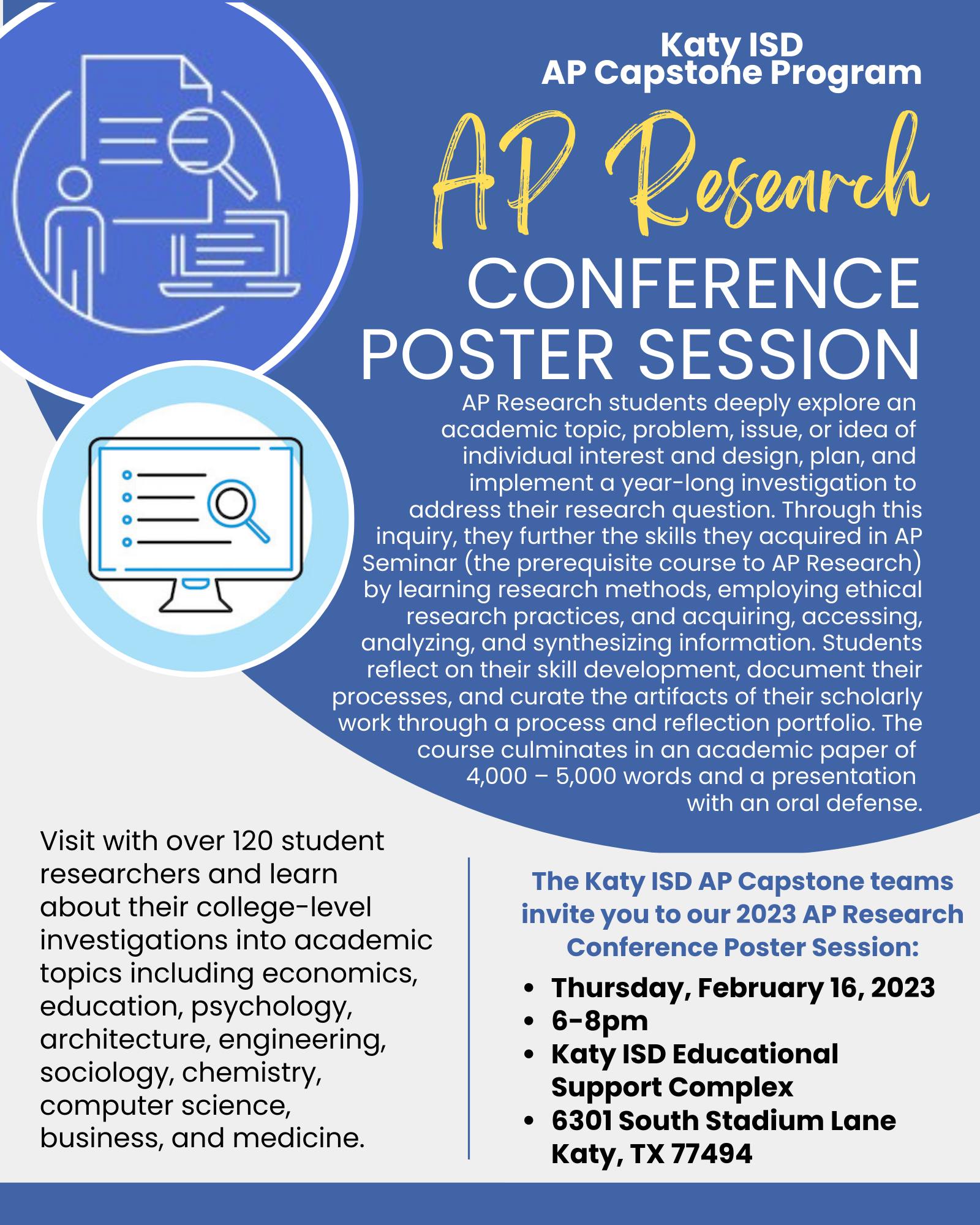 Katy ISD AP Capstone Program's 2023 AP Research Conference Poster ...