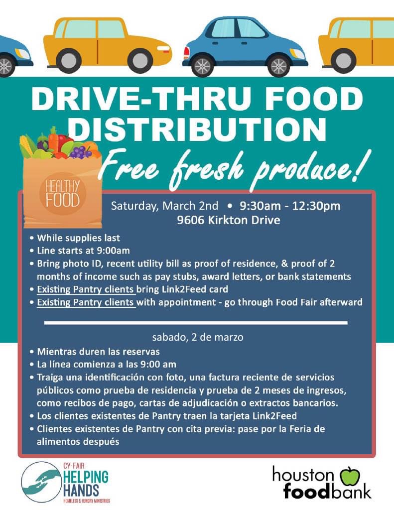 Drive-Thru Food Distribution | West Houston / Cypress
