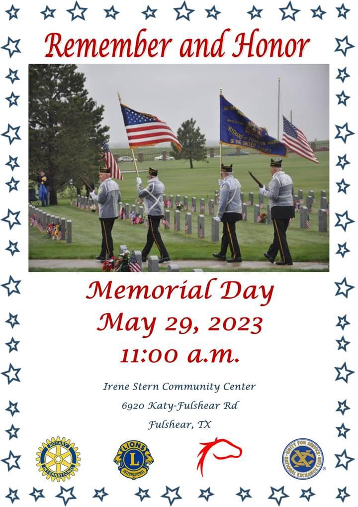 Remember and Honor Memorial Day Ceremony | Katy / Fulshear