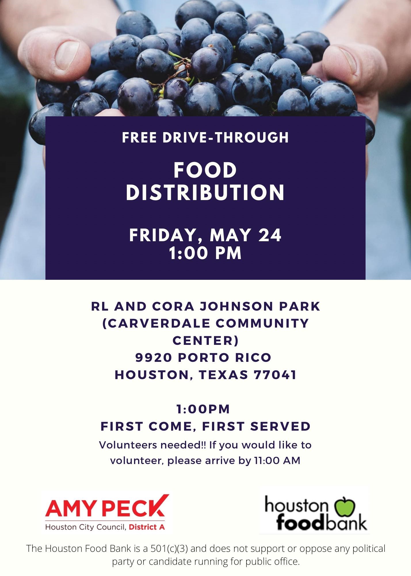Free Food Distribution Drive-Through | West Houston / Cypress