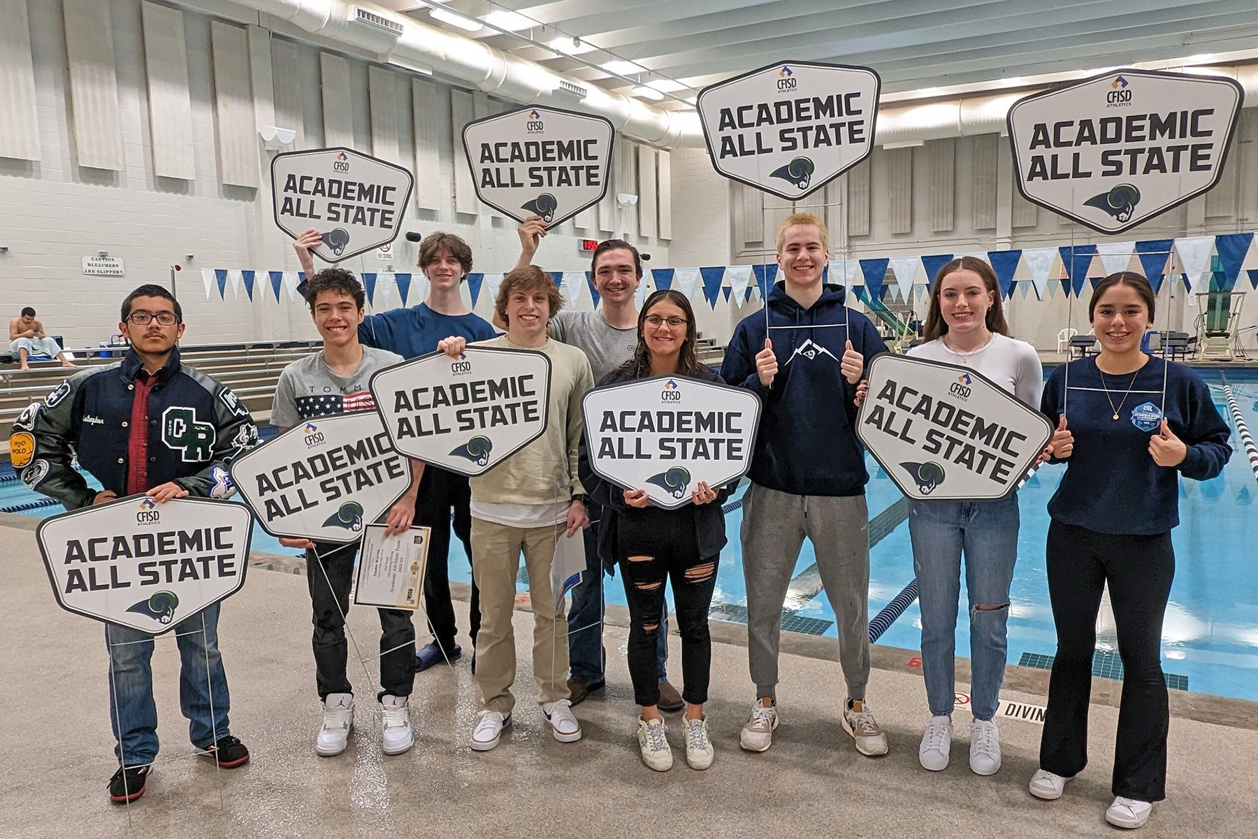 CFISD Swim and Dive Student-Athletes Earn THSCA Academic All-State Honors
