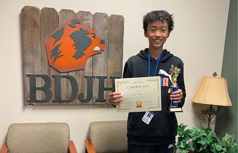 Beckendorff Junior High Student Spells His WayÂ to Competition